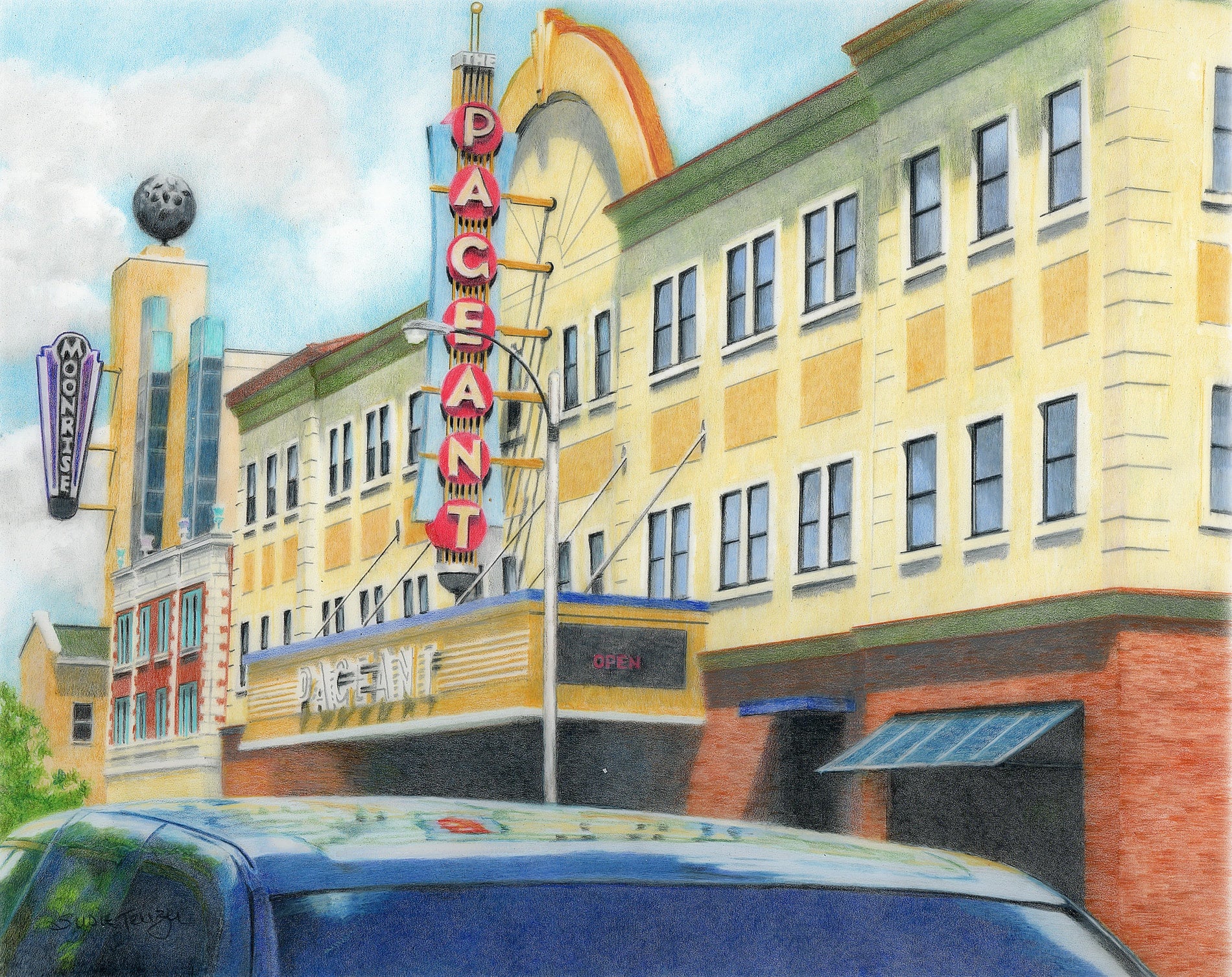 Susie Tenzer "The Pageant" Colored Pencil Drawing Reproduction (ST1108 ...