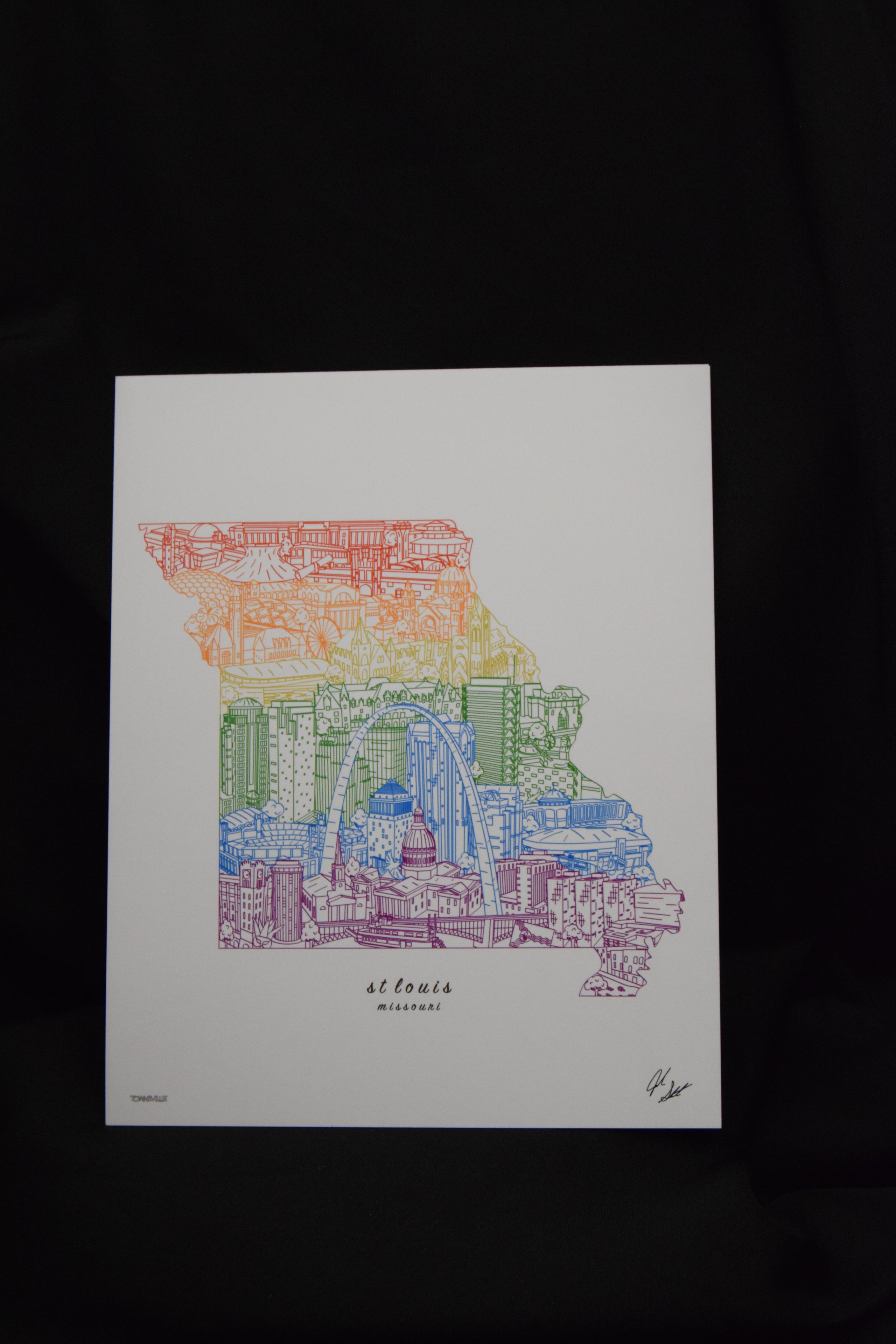 Josh Seubert Print of St. Louis Drawing (JHS2053) | Artisans in THELOOP